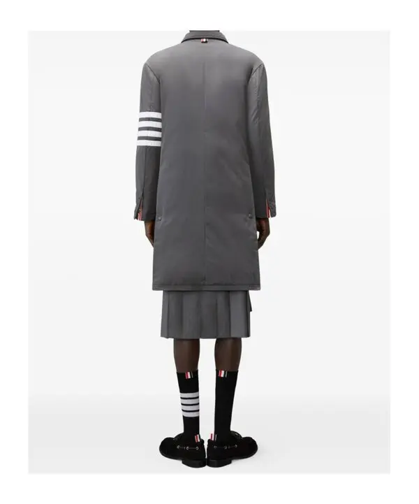 Thom Browne 4-bar Down-filled Overcoat - Grey