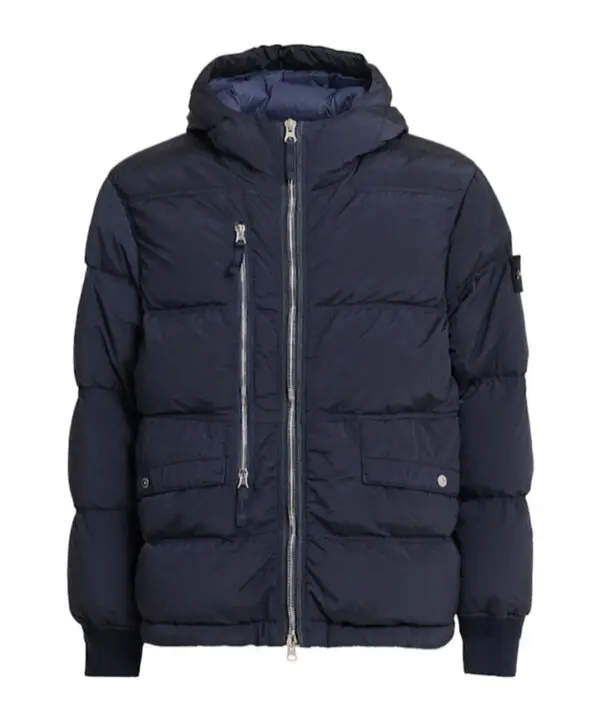 Stone Island Hooded Down Jacket - Black