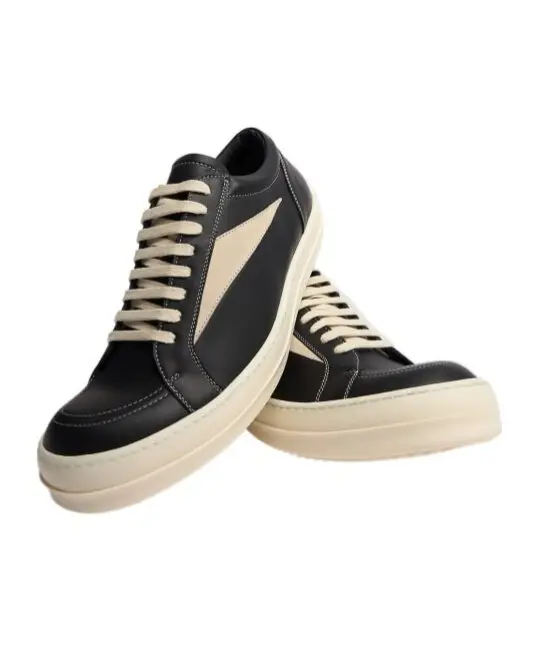 Rick Owens Leather Lace Up Sneakers - Multicolor