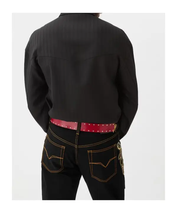 Versace Jacquard Wool Blouson