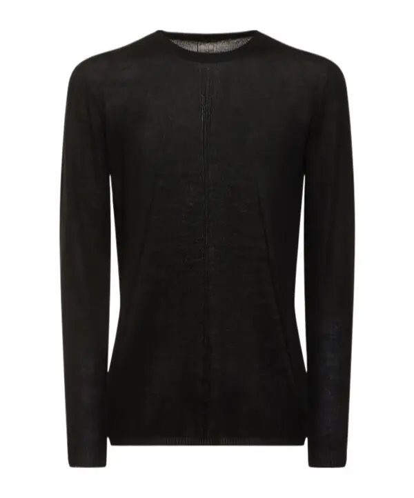 Rick Owens Crewneck Longsleeve Knit Sweater - Black