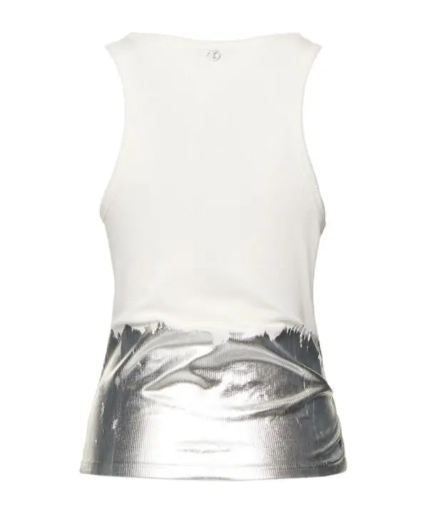 Rabanne Fitted Draped Tank Top With Ring Detail