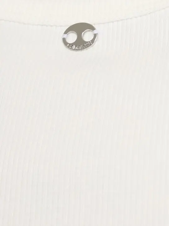 Rabanne Fitted Draped Tank Top With Ring Detail