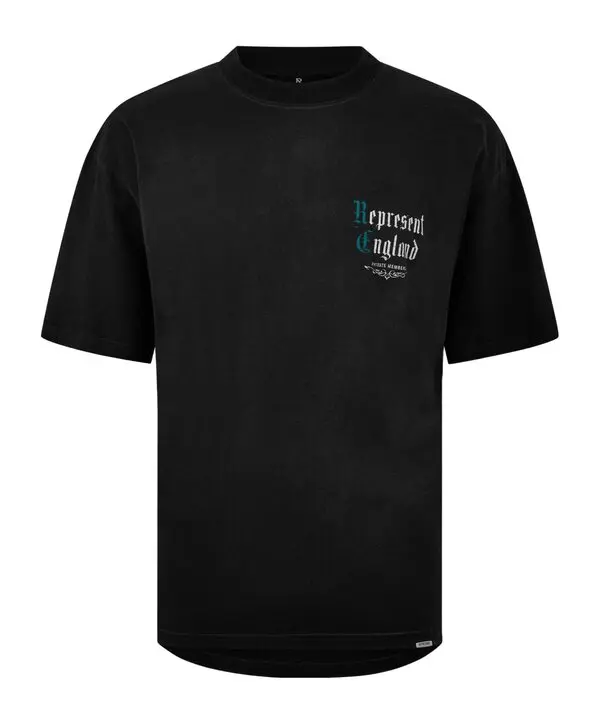 REPRESENT Printed Polo Shirt - Black