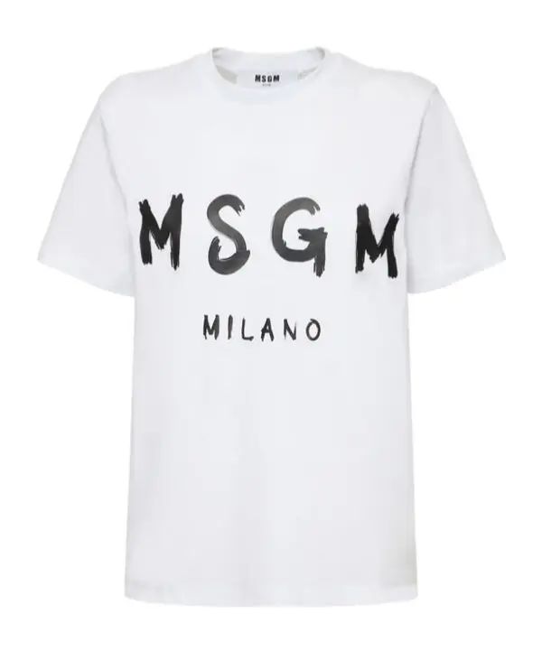 MSGM Logo Print T-shirt - White