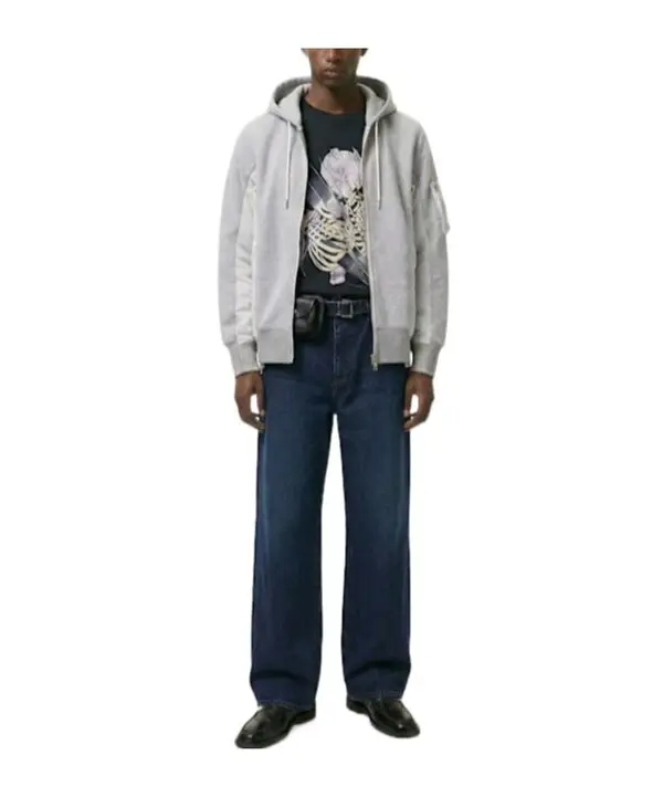 Sacai Hooded Drawstring Knit Sweater