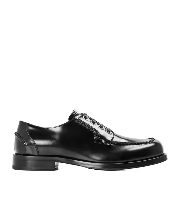 Dolce & Gabbana Leather Laceup Derby Shoe - Black