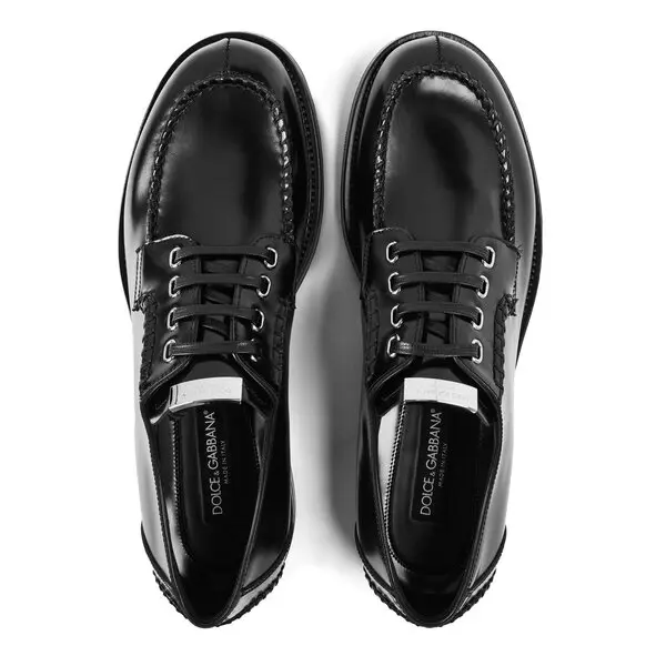 Dolce & Gabbana Leather Laceup Derby Shoe