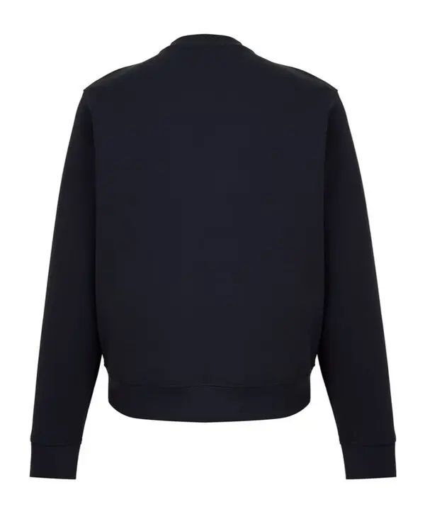 Emporio Armani Crewneck Long Sleeve Sweatshirt With Vintage Graphic Print