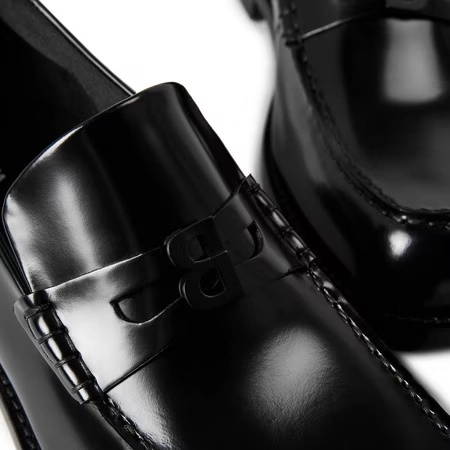Balenciaga Square-toe Carved Loafers