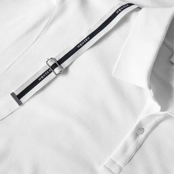 Alexander McQueen Collared Shortsleeve Polo Shirt