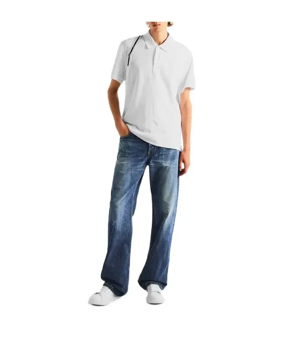 Alexander McQueen Collared Shortsleeve Polo Shirt