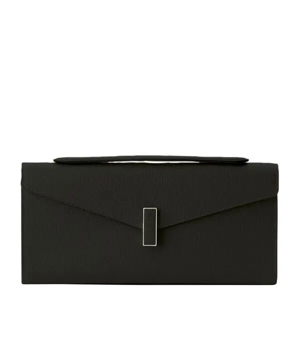 VALEXTRA Goldchain Clutch - Black