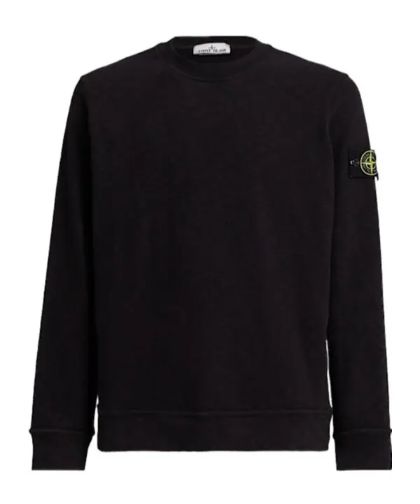 Stone Island Crewneck Longsleeve Knit Sweater - Black