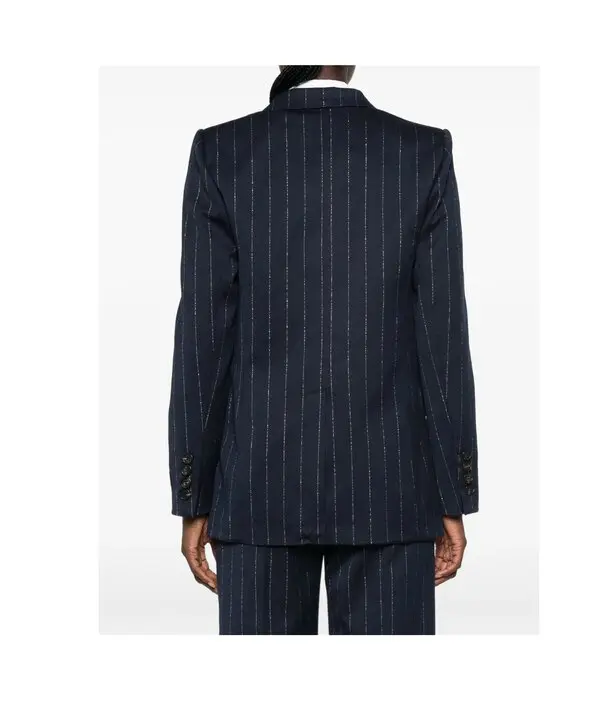 ERMANNO FIRENZE Pinstriped Double-breasted Blazer
