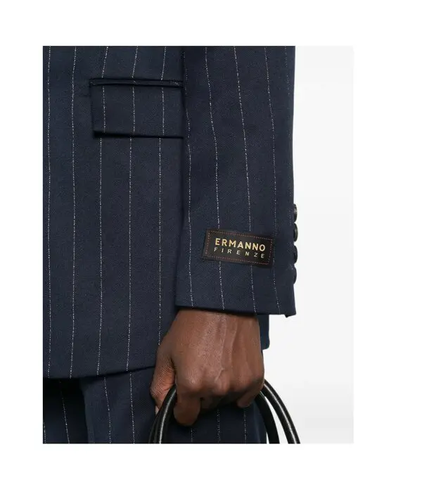 ERMANNO FIRENZE Pinstriped Double-breasted Blazer