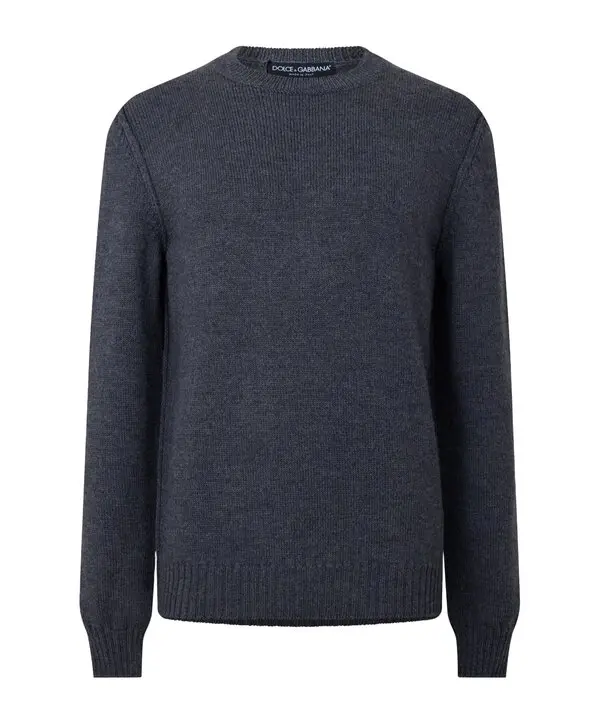 Dolce & Gabbana Longsleeve Plain Knit Sweater