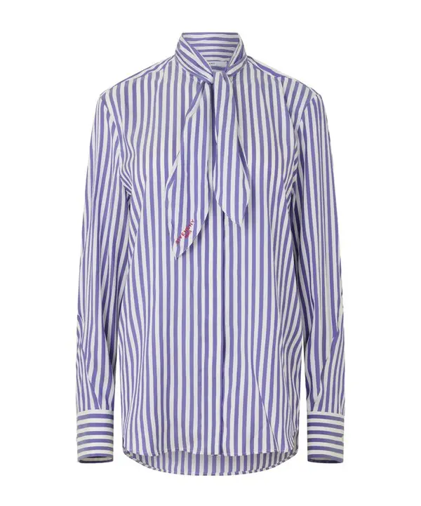 Givenchy Striped Shirt With Tie Detail - Black
