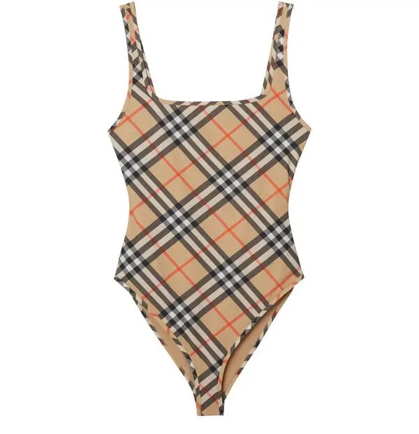 Burberry Plaidpattern Swimsuit
