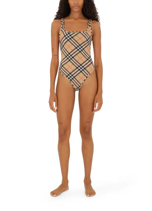 Burberry Plaidpattern Swimsuit