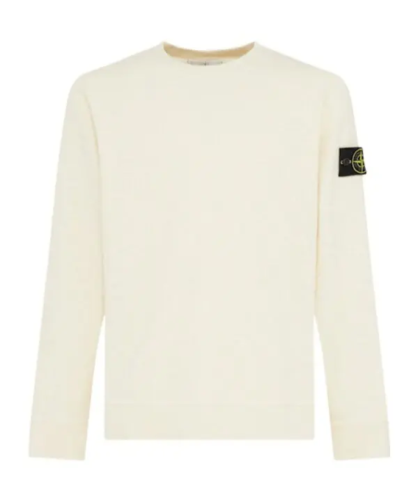 Stone Island Crewneck Longsleeve Knit Sweater - White