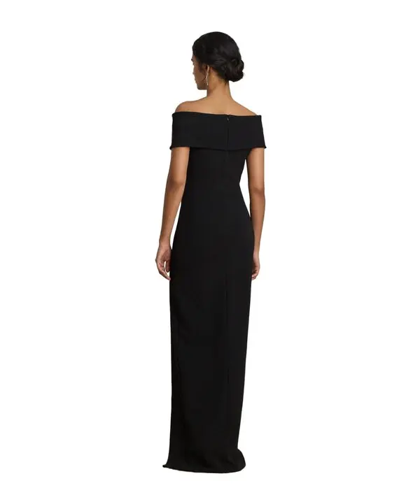 Ralph Lauren Off-the-shoulder Gown With Draped Detail