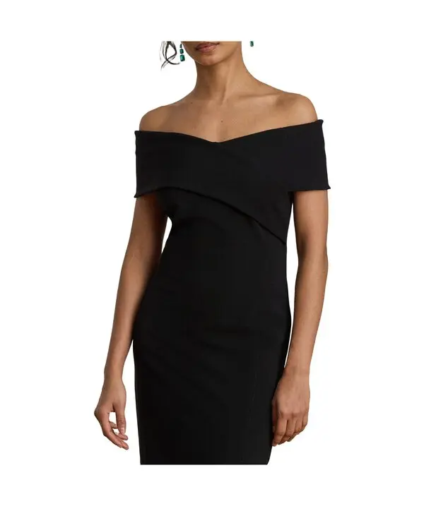 Ralph Lauren Off-the-shoulder Gown With Draped Detail