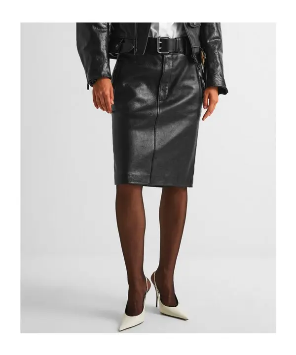 Saint Laurent Midi Pencil Skirt