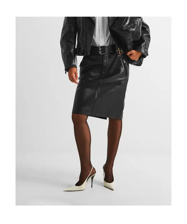 Saint Laurent Midi Pencil Skirt