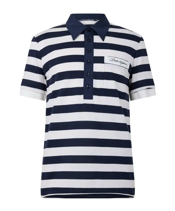 Dolce & Gabbana Shortsleeve Striped Polo Shirt
