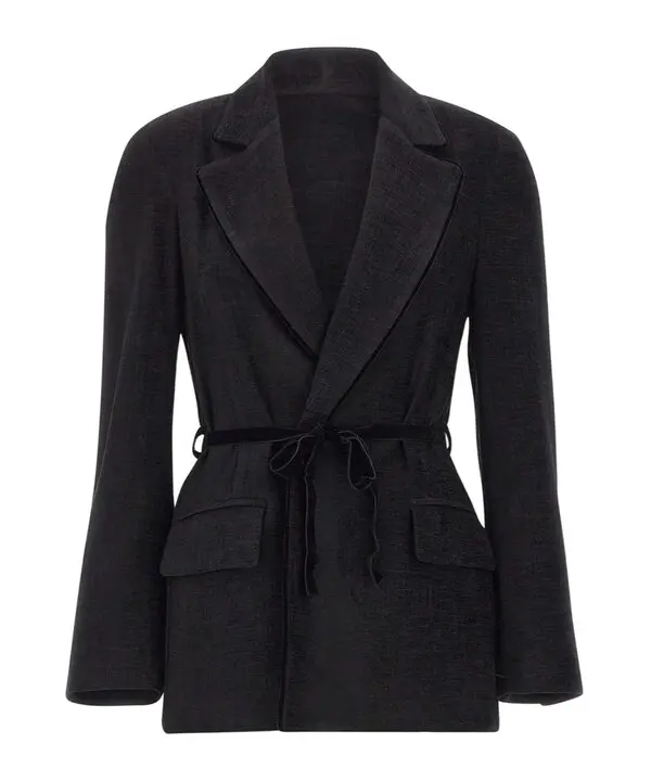 KAOS V-neck Tie-front Blazer - Black