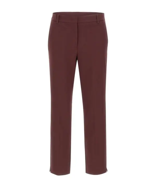 Marella Tailored Straight-leg Pants With Side Slits