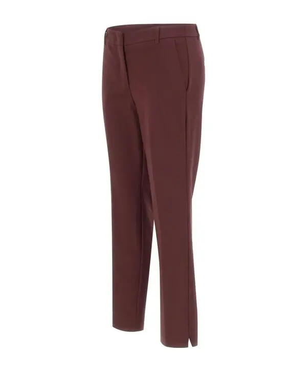 Marella Tailored Straight-leg Pants With Side Slits