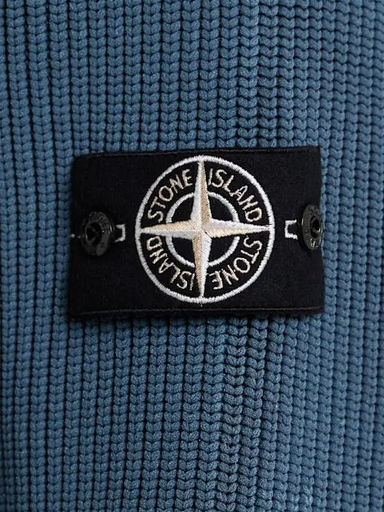 Stone Island Turtleneck Frontzip Knit Sweater