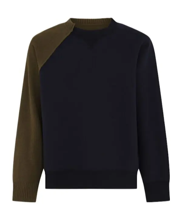 Sacai Crewneck Longsleeve Colorblock Knit Sweater
