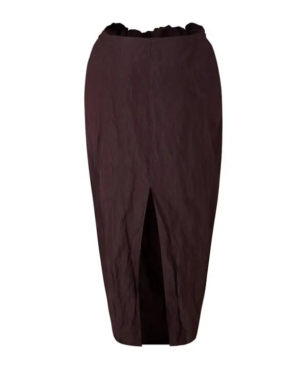 Magda Butrym Solid Color Midi Skirt
