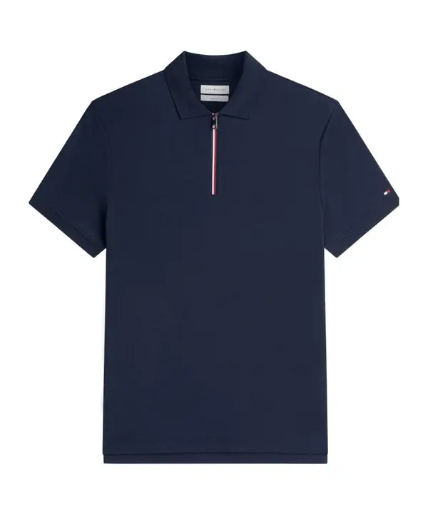 Tommy Hilfiger Solid Color Polo Shirt - Black