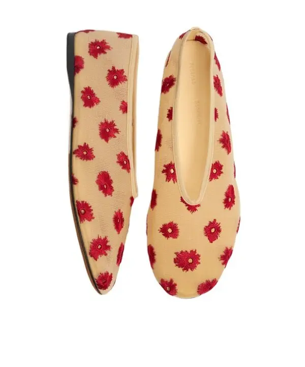 Proenza Schouler Low Slip-on Shoes With Floral Applications