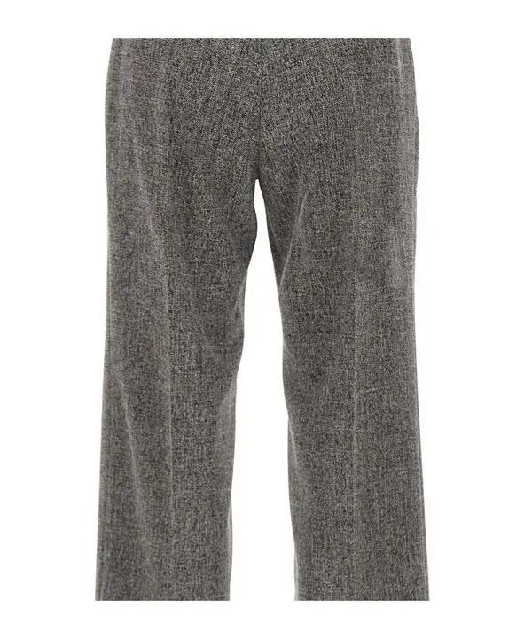 KAOS Textured High-waisted Straight-leg Trousers