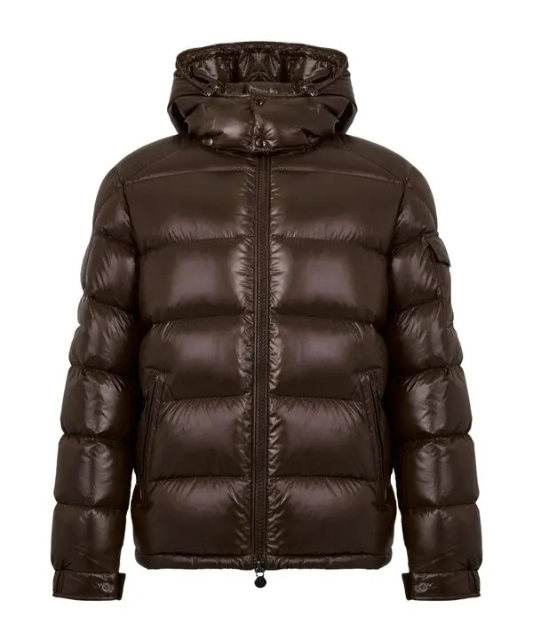 Moncler Maya Waterproof Down Detachable Hood Short Puffer Jacket - Black