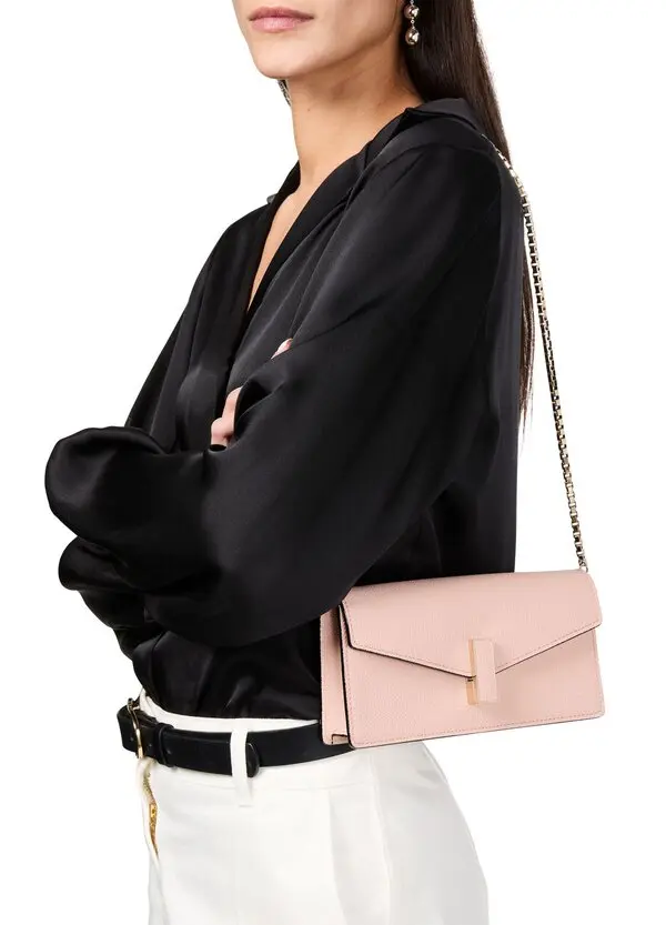 VALEXTRA Goldtoned Singlehandle Bag