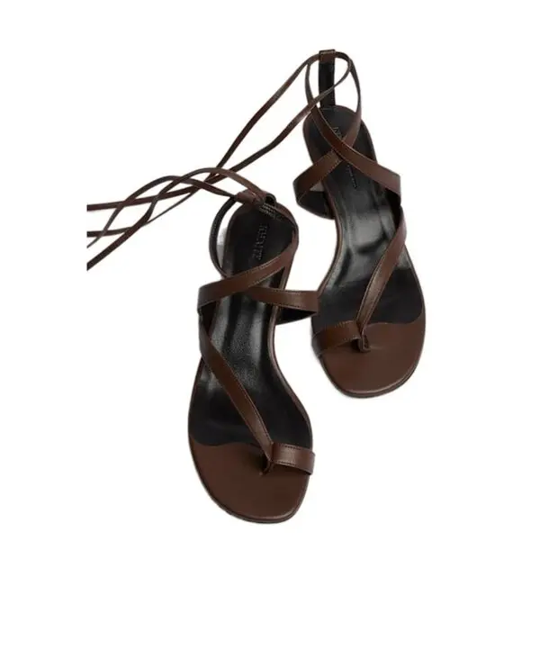 Khaite Ankle Strap Sandals With Lace Closure - Black
