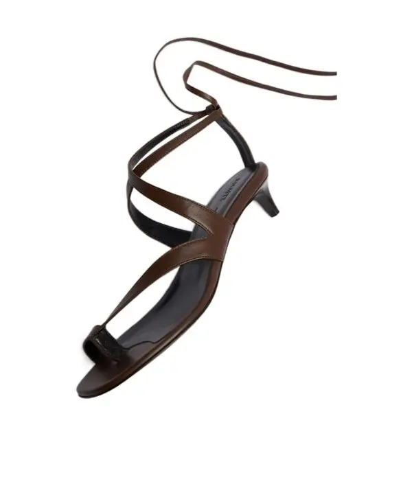 Khaite Ankle Strap Sandals With Lace Closure - Black