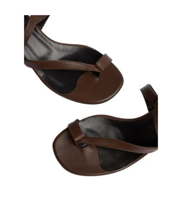 Khaite Ankle Strap Sandals With Lace Closure - Black