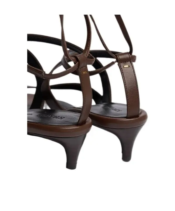 Khaite Ankle Strap Sandals With Lace Closure - Black