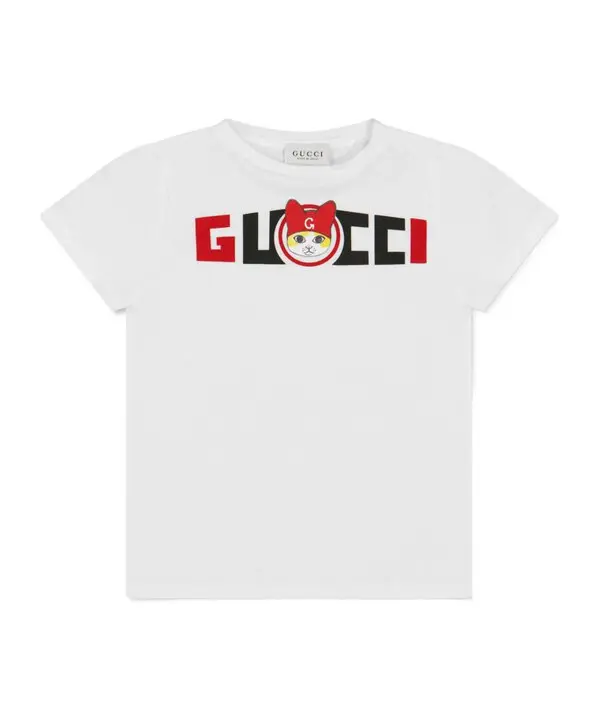 Gucci Crewneck T-shirt With Cartoon Character Logo - No