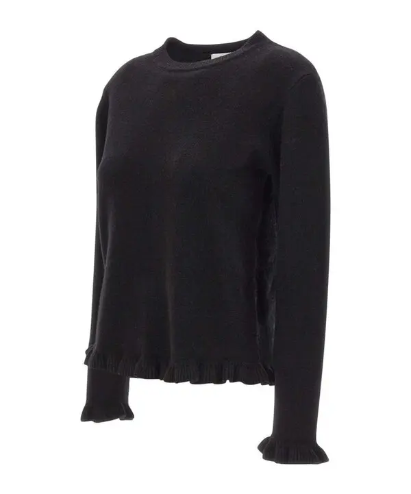 KAOS Ruffled Hem Knitted Sweater