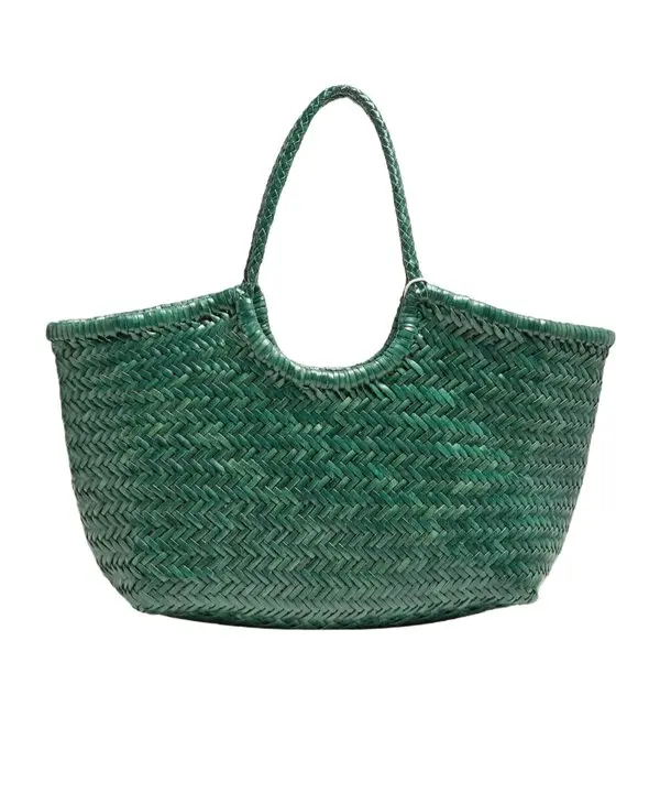 Dragon Diffusion Handbag Rattan Basket Bag - Green