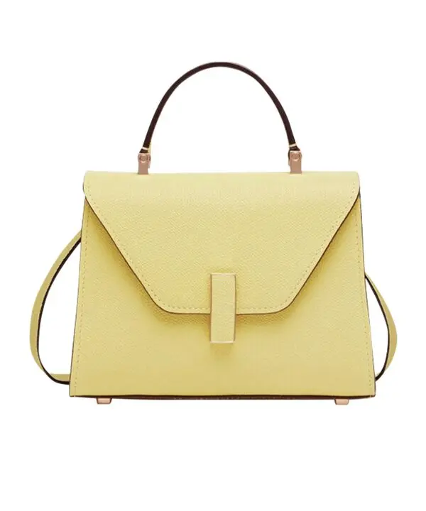 VALEXTRA Goldtone Flap Bag