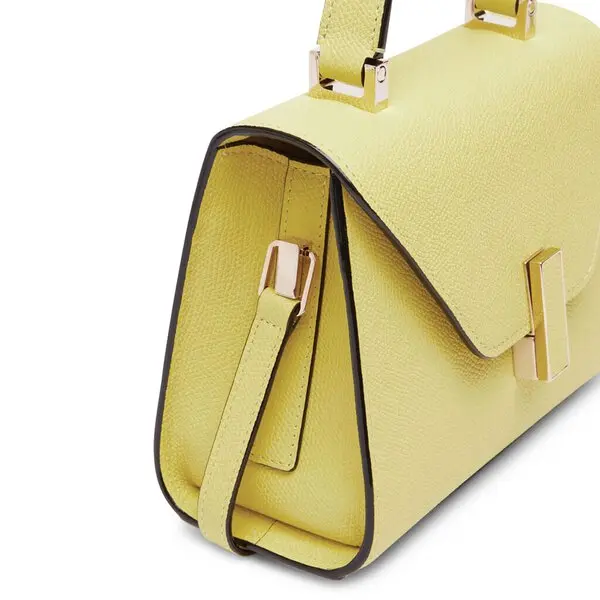 VALEXTRA Goldtone Flap Bag